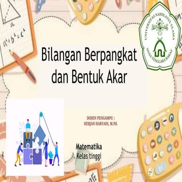 PPT MTK KEL. 1 PGSD B 22. Bilangan Berpangkat dan Bentuk Akar | PPT