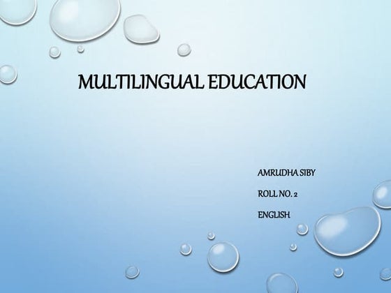 Multilingual | PPTX | Education