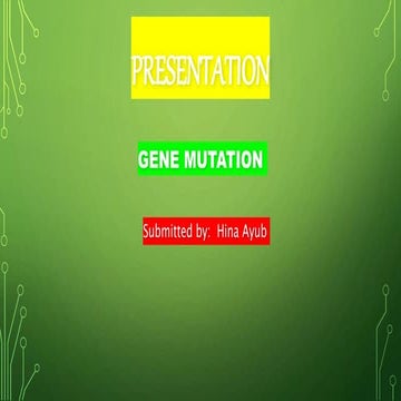 Gene Mutation | PPTX | Genetics | Science