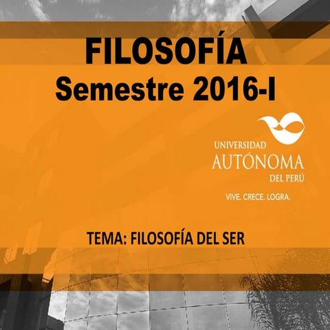 FILOSOFIA DEL SER | PPTX