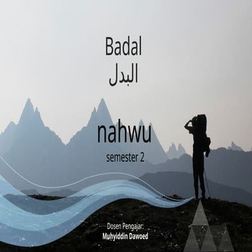 PPT Nahwu بدل.pptx pelajaran bahasa arab | PPT