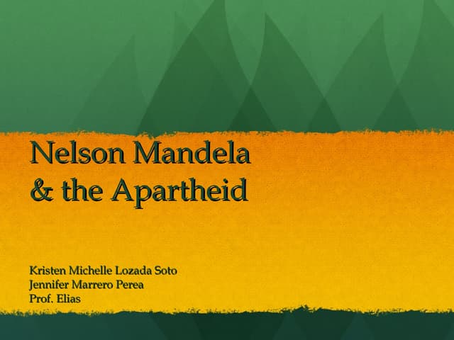 Nelson mandela power point presentation | PPT