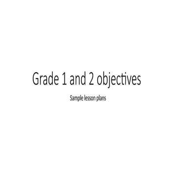 learning objectives for grade 1 and 2 phonics | PPTX