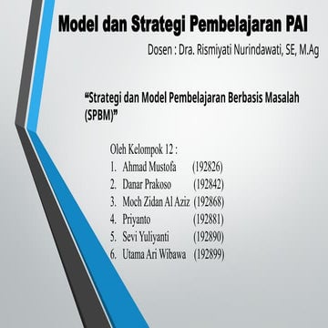 Model dan Strategi Pembelajaran PAI .pptx