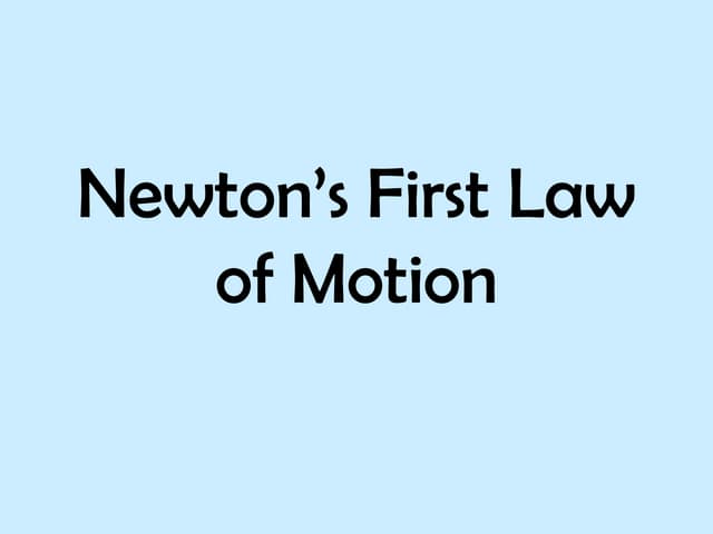 Newton's Laws | PPT