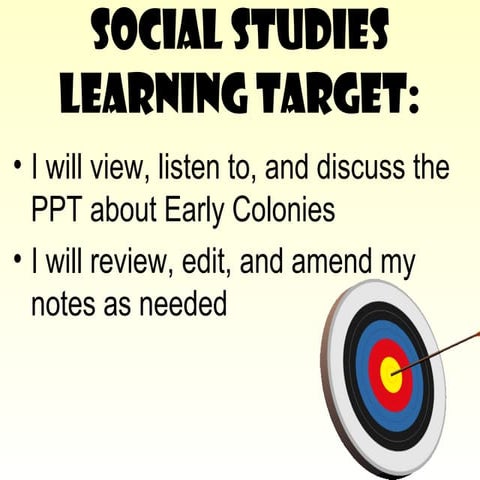 PPT notes-Early Colonies | PPT