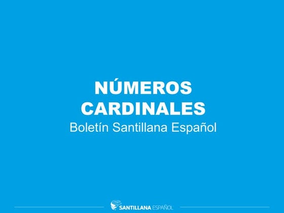 Los números cardinales: uno, dos, tres... | PDF