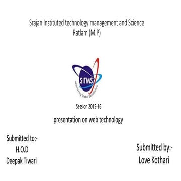 Web Technology | PPTX