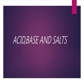 ppt of ACID,BASE AND SALTS class 10.pptx | Chemistry | Science