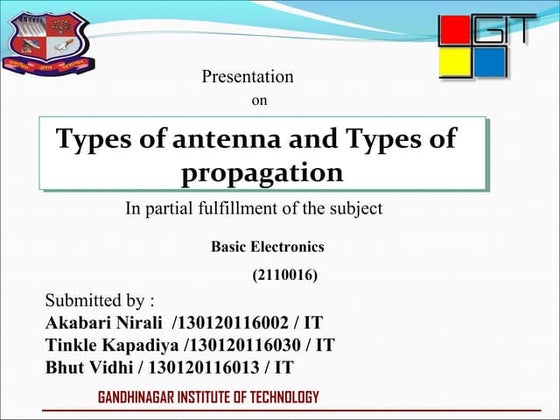TYPES OF PROPAGATION FOR TRANSMISSION OF DATA IN UNGUIDED MEDIUM | PPTX