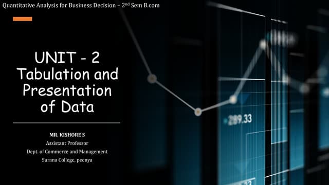 Lesson 26 presenting and interpreting data in tabular and graphical ...