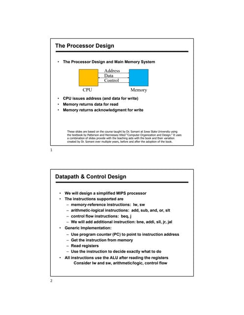 Chapter 4 The Processor | PPT