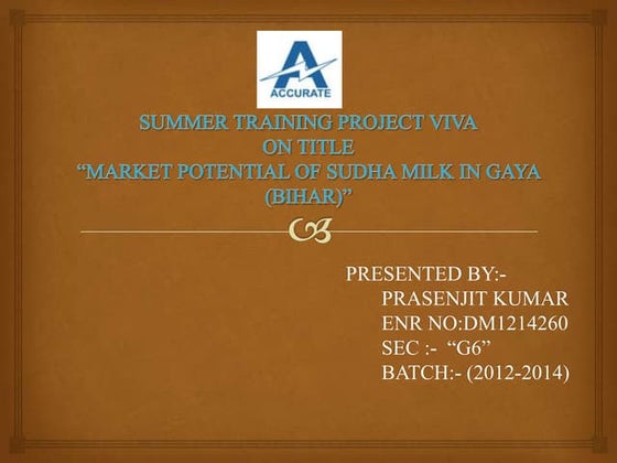 Patna Dairy Project | PPTX
