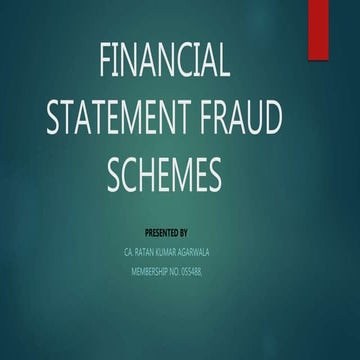 FINANCIAL STATEMENT FRAUDS | PPTX