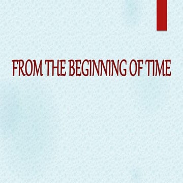 From the beginning of time - a story of human evolution | PPTX