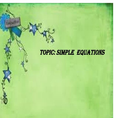 Ppt Of Linear Equation Pptx For Class 8 Ppt