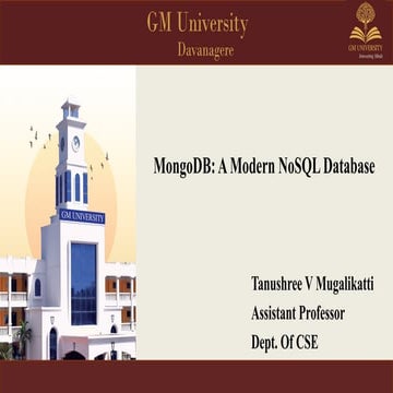 Introduction to mangoDB which contains what is database,how mangoDB is ...