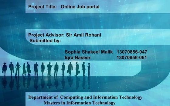 Online Job Portal ppt presentation | PPTX | Resume Writing and Advice ...