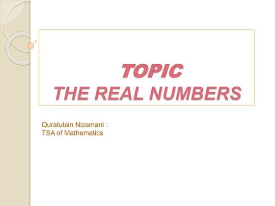 Real Numbers | Ppt