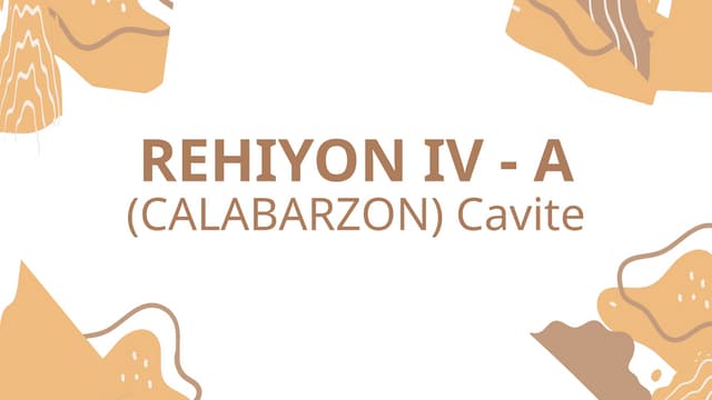 Rehiyon IV- A | PPTX