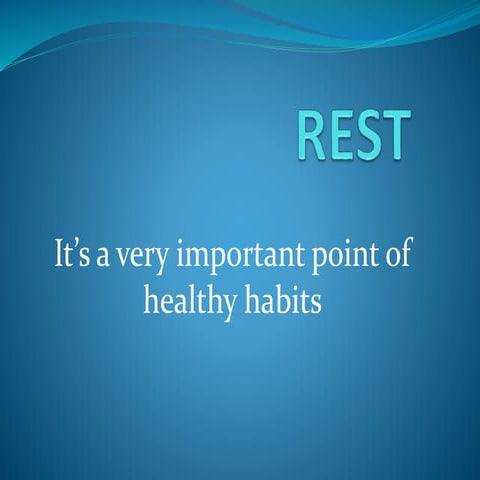 Ppt of rest | PPTX | Sleep Disorders | Diseases and Conditions