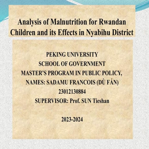 PPT OF SADAMU RESEARCH PROPOSAL.pptx on malnutrition | PPTX