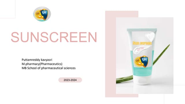 sunprotection, sunscreen classification and regulatory aspects | PPTX