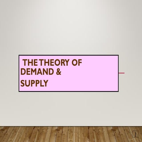 THEORY OF DEMAND AND SUPPLY | PPTX