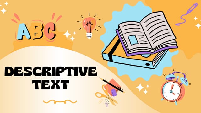 materi Descriptive Text ppt download for free | PPTX