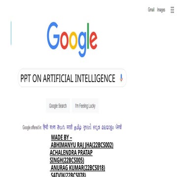 PPT ON AI this ppt has details about artificial intelligence | PPT