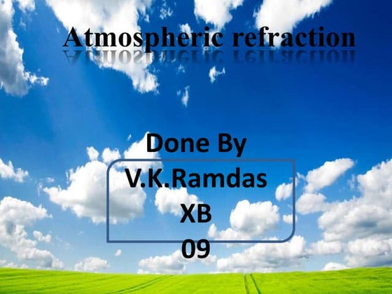 atmospheric refraction | PPTX