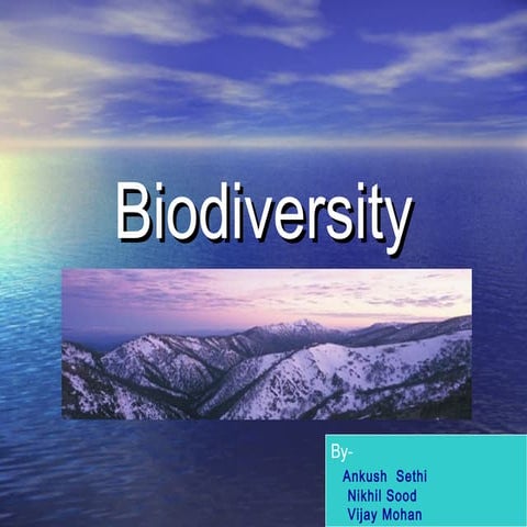 Ppt on biodiversity | PPT | Biological Sciences | Science