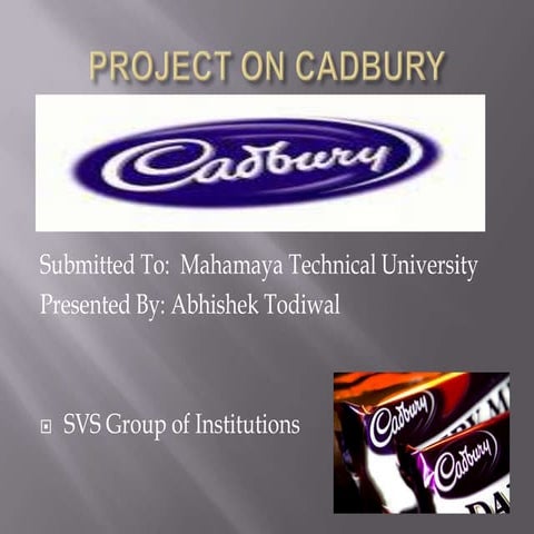 production strategy Of cadbury | PPTX