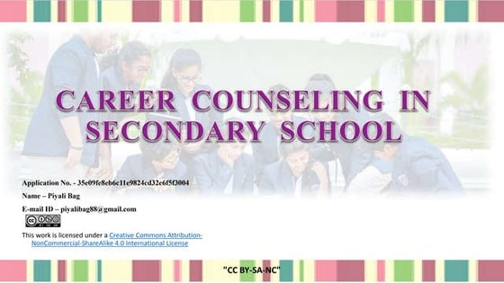 Career Counselling in the Present Context | PPT