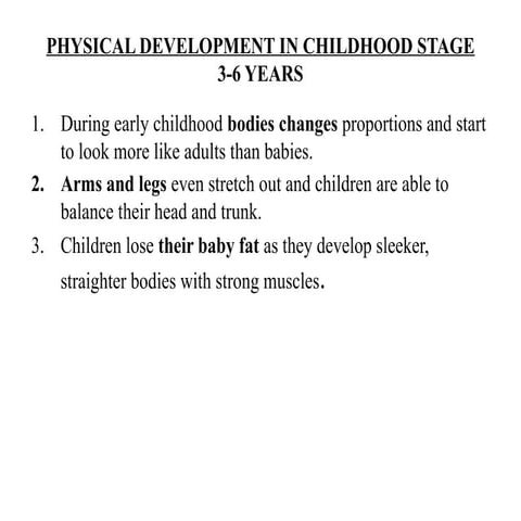 middle childhood | PPTX