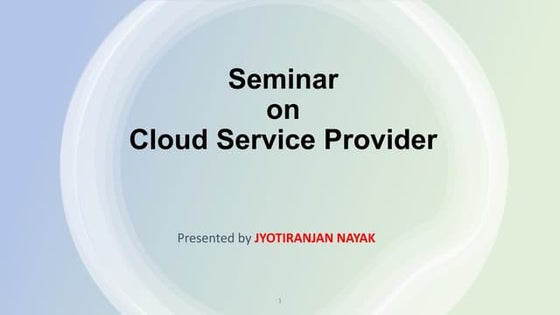 Cloud Computing and Services | PPT | PPT