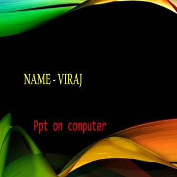 Ppt on computer | PPTX