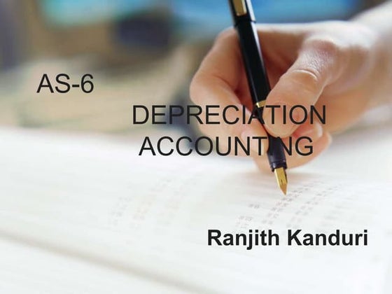 As – 6 Depreciation Accounting | PPTX | Stocks and Bonds | Personal ...