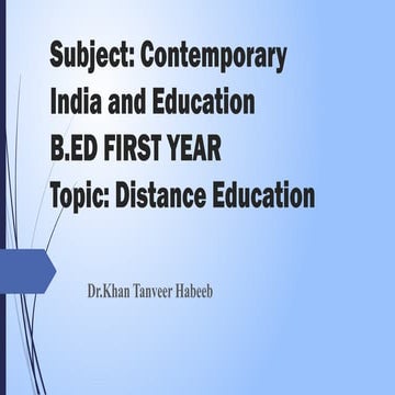 PPT on concept of Distance Education.pptx