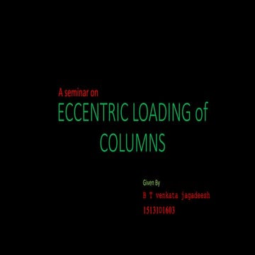 Ppt on ecdcentric loading of short column | PPTX