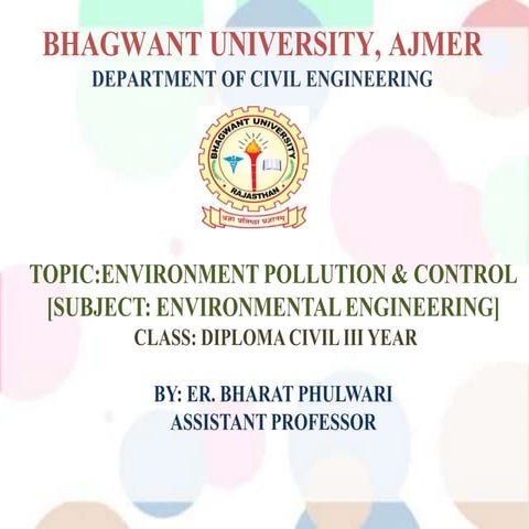 Environmental pollution ppt | PPTX