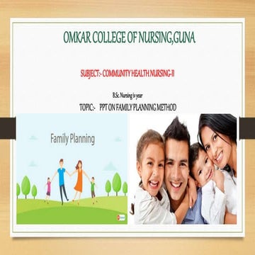 Family planning method | PPTX