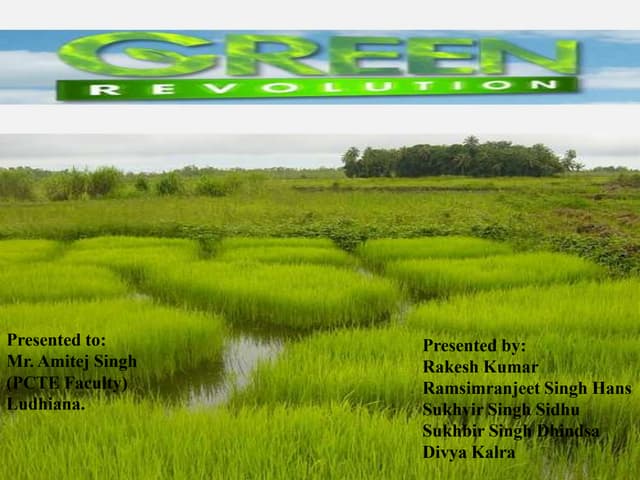 ppt green revolution | PPTX