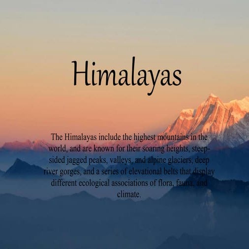 ppt on himalayas and island for students of primary wing | PPT