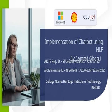 PPT on Implementation of Chatbot using NLP.pptx