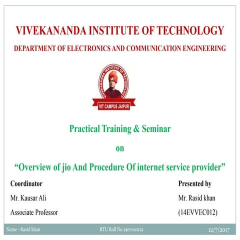 Jio practical training | PPT