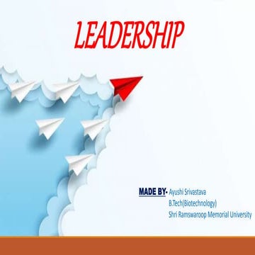 Presentation on leadership | PPT