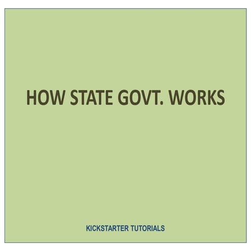 How the state government works | PDF
