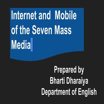 Ppt on mass communication and media studies. | PPT