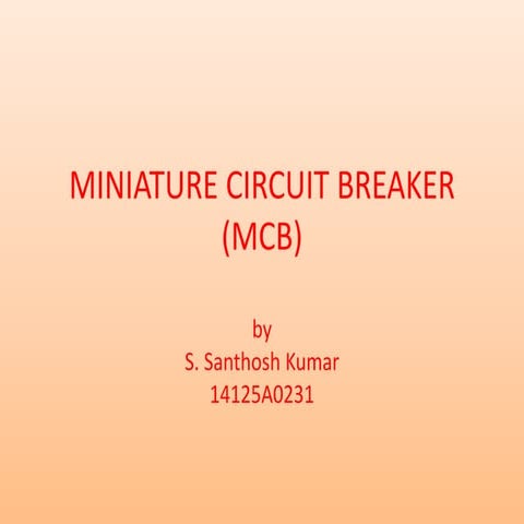 PPT ON MCB | PDF